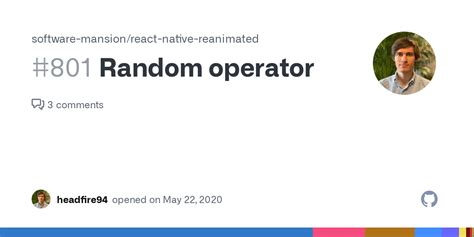 Random Operator · Issue 801 · Software Mansionreact Native Reanimated