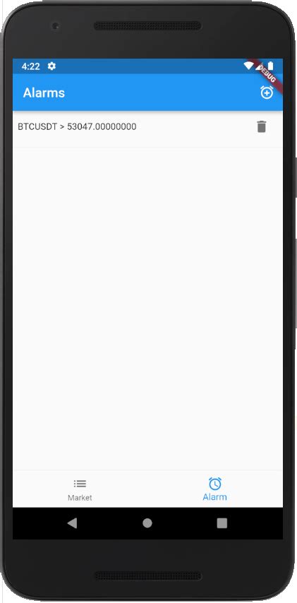A Flutter Project Aims To Basically Listing Crypto Market Prices And Set Alarms