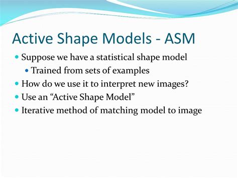 Ppt Face And Facial Feature Tracking Asm Aam Clm Powerpoint Presentation Id2399432