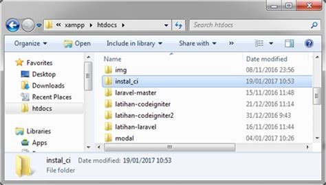 Cara Instalasi Codeigniter Di Xampp