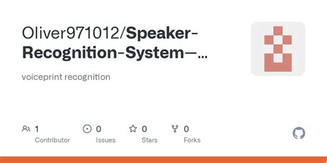 Github Oliver971012 Speaker Recognition System Code Voiceprint Recognition