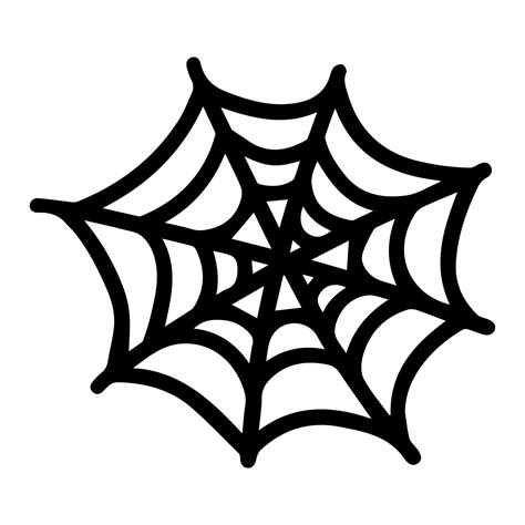 Vector Halloween Spider Web Clipart Isolated On White Background Funny