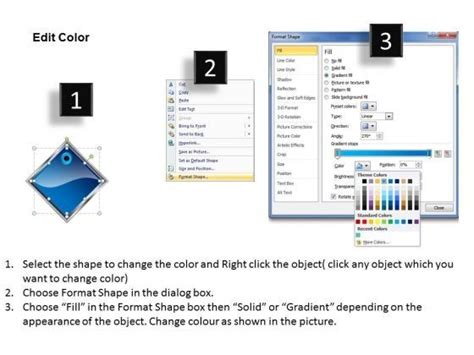 Ppt Blue Diamond Linear Action Phase Diagram PowerPoint Templates