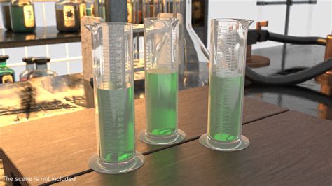 Cylinder Laboratory Flask With Green Liquor 3d Model 24 3ds Blend C4d Fbx Max Ma Lxo