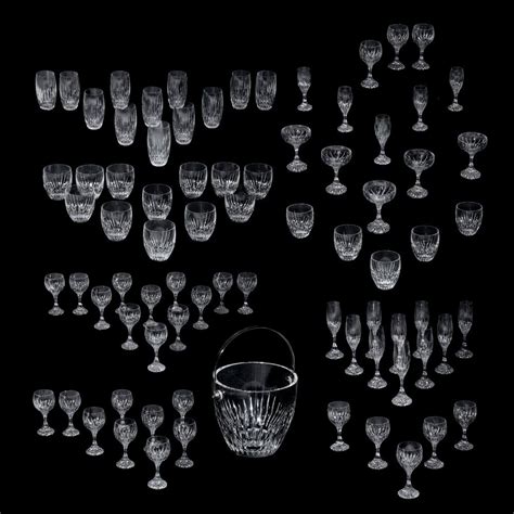 Lot A Rare Baccarat Crystal Jupiter Pattern Stemware Service