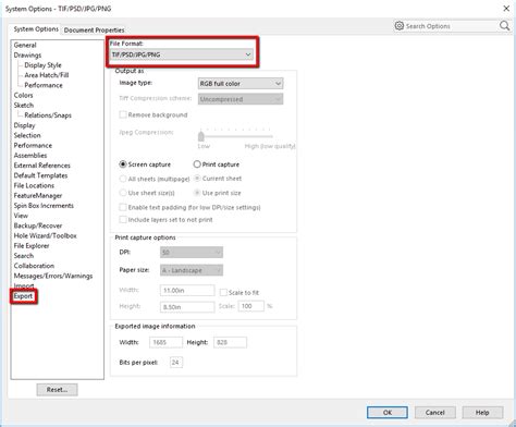 Increasing Resolution Of Exported Image Files In Solidworks Hawk Ridge Systems