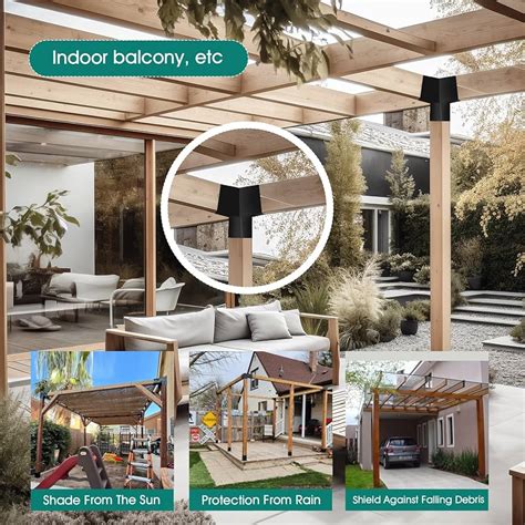 4x4 Lumber Pergola Hardware 15° Slanted Roof Pergola Kit Complete Diy