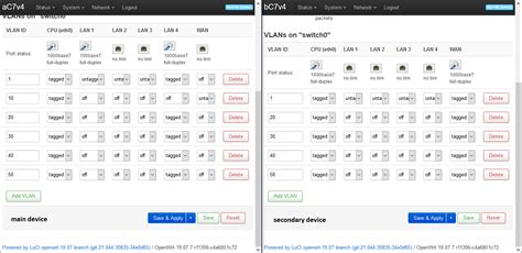 Vlans And Firewall Zones Across Two Openwrt Devices Network And