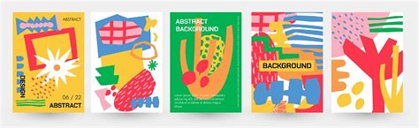 추상 예술 포스터 유기적 인 모양과 자연의 미니멀 한 플로리스트 질감 전단지 및 혼란스러운 얼룩 브러시 낙서가있는 책 표지