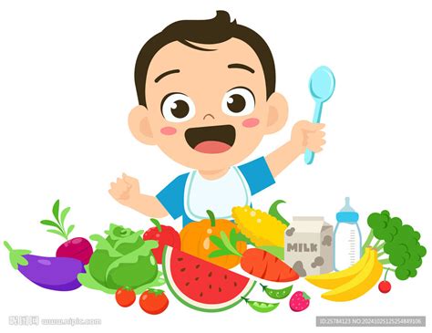 可爱儿童健康饮食设计图 其他 动漫动画 设计图库 昵图网