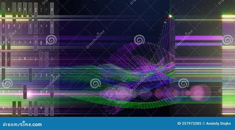 Abstract Background Polygonal Grid With Data On Dark Big Data Presenting Concept Of Data