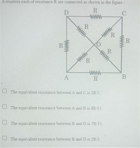 [answered] S Resistors Each Of Resistance R Are Connected As Shown In Kunduz