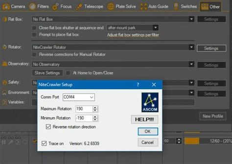 Nitecrawler Rotator Problems Within Sgp Auto Focus Main Sequence Software
