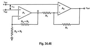 Differential Amplifier With Two Op Amps Equations And Drawbacks