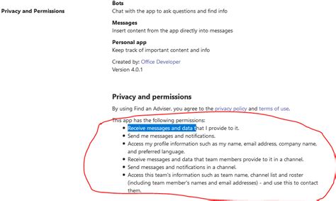 Botframework Update The About Text Of A Message Extension Bot Stack Overflow