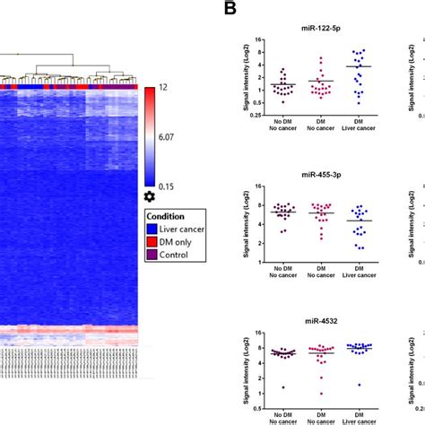 Summary Of Microarray Analysis Of Serum Mirna A Hierarchical