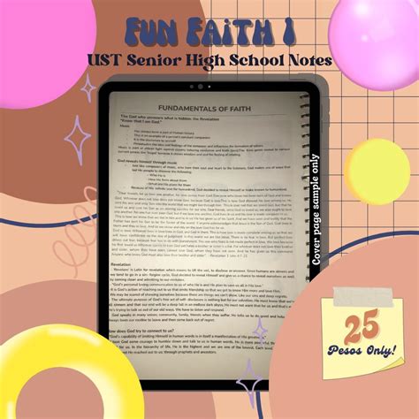 Ust Shs Notes [funfaith 1 For Grade 11] With Tips Sample Questions And Transcripts Hobbies