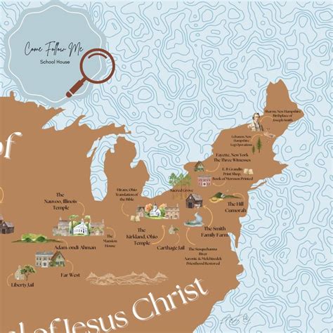 Restoration Of The Gospel Map Poster Lds Doctrine And Covenants Digital