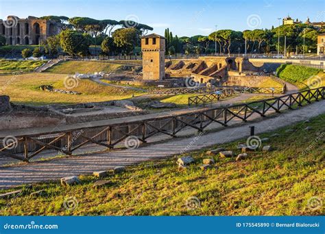 Rome Italy Archeological Site Ruins Remaining Of The Ancient Roman