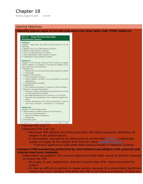 FHR patterns HDUQLQJ 2EMHFWLYHV ͻ GHQWLI W SLFDO VLJQV RI QRUPDO DQG DEQRUPDO IHWDO KHDUW