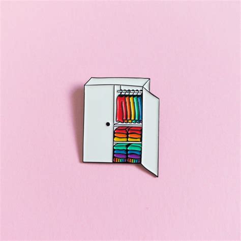 Closet Rainbow Pride Pin Pride Lgbt Rainbow Queer Badge Etsy