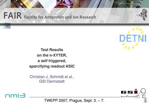 Ppt Test Results On The N Xyter A Self Triggered Sparcifying
