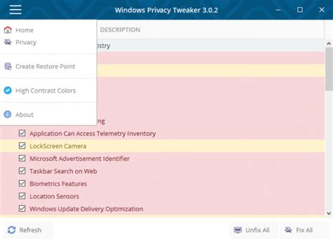 Windows Privacy Tweaker — изменяем настройки приватности