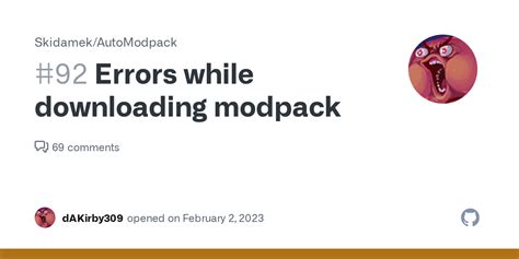 Errors While Downloading Modpack Issue 92 Skidamek AutoModpack GitHub