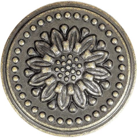 Round Antique Brass Drawer Knobs Dresser Knobs Antique Gold Knobs Flower Shape At Rs 79piece