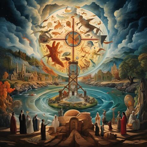 Premium Ai Image Confluence Of Cultures Symbols Of Various Religions Merging