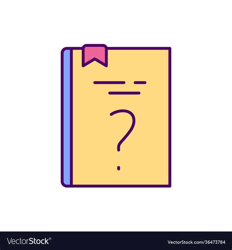 Book With A Question Mark On Title Page Royalty Free Vector