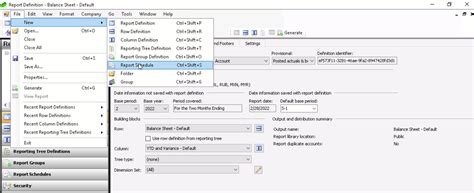 D365 Financial Reports Part 2 Report Schedules Setup