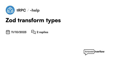 zod transform types trpc