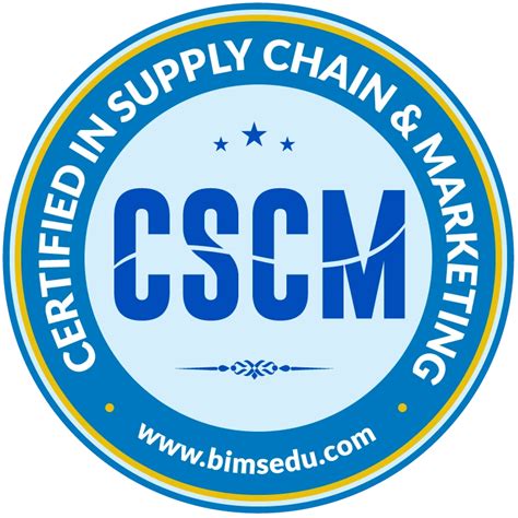 CSCM Certified In Supply Chain And Marketing