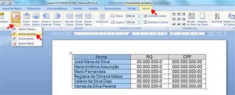 Como Excluir Uma Coluna Da Tabela No Microsoft Word