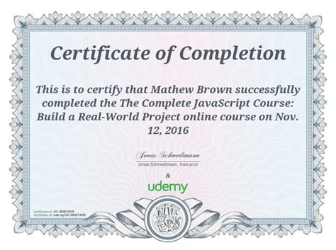 Certificate Javascript Completecourse Pdf