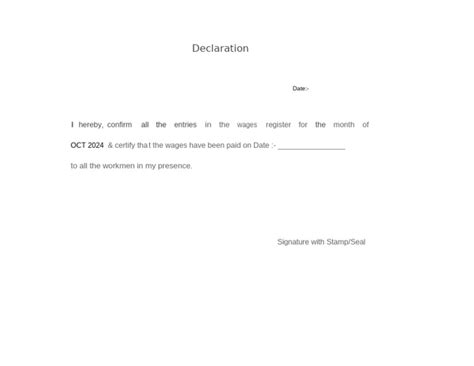 Declaration Pdf