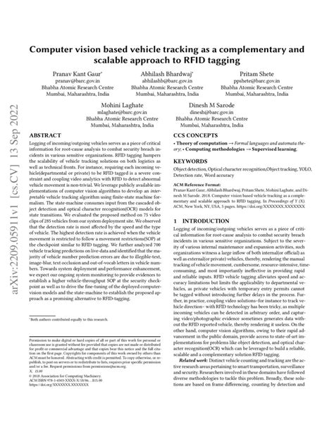 Computer Vision Based Vehicle Tracking As A Complementary And Scalable