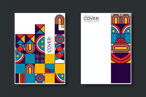 추상적 인 기하학적 모양 패턴 Bauhaus 최소한의 예술 디자인 배경 현대 원형 삼각형 및 사각형 Bauhaus 패턴 배경 포스터 및 유행을 커버 무료 벡터