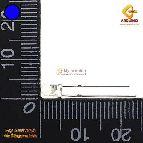 หลอดไฟ Led 3mm หลอดใส สีน้ำเงิน จำนวน 5 ดวง ขาย Arduino อุปกรณ์ Arduino คุณภาพดี ราคาถูก ส่งไว
