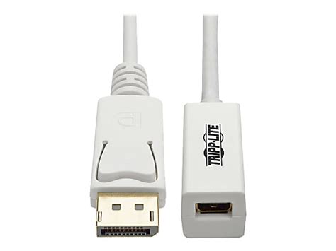 Tripp Lite DisplayPort To Mini DisplayPort Adapter Cable 3 Office Depot