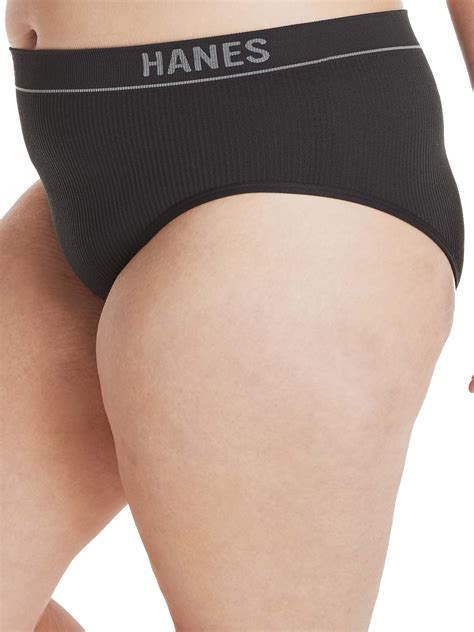 Hanes Originals Womens Seamless Rib Bikini Underwear 3 Pack