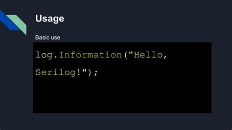 Logging Serilog Structured Logging Seq Ppt