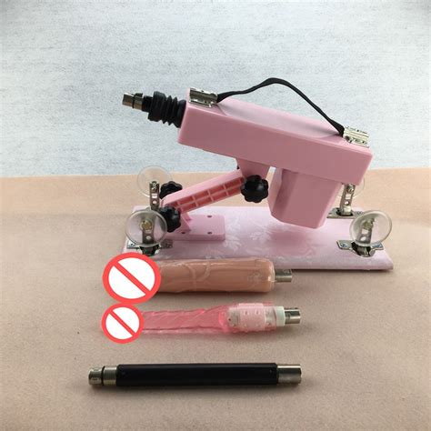 Pink Automatic Sex Machines Set Cm Retractable Machine Gun With Dildo Extension Rod