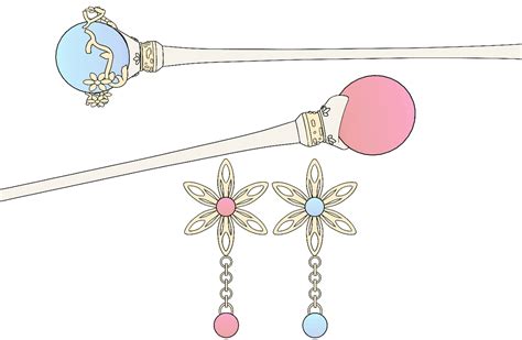 3d 동양풍 비녀와 귀걸이 세트 각각 5종