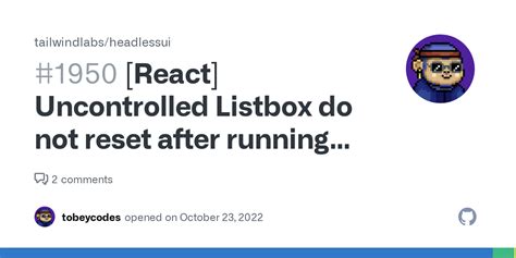 React Uncontrolled Listbox Do Not Reset After Running Reset On The Form · Issue 1950