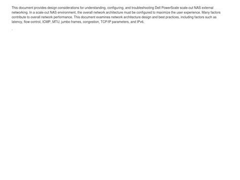 Introduction Dell Powerscale Network Design Considerations Dell