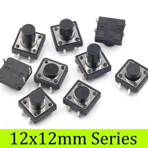 Jual Tactile Switch 12x12mm Push Button Berbagai Ukuran 4 Pin Kaki Saklar 4p Shopee Indonesia