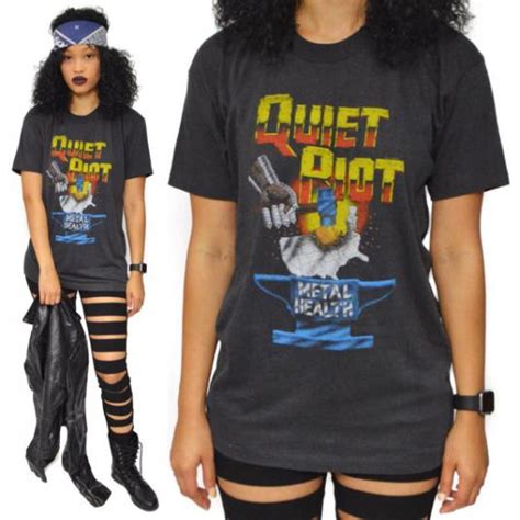 Vintage 80s Quiet Riot Metal Health T Shirt Sz L Defunkd