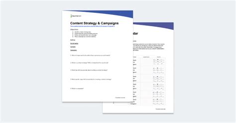 Content Strategy And Campaigns Worksheet Class Intercom